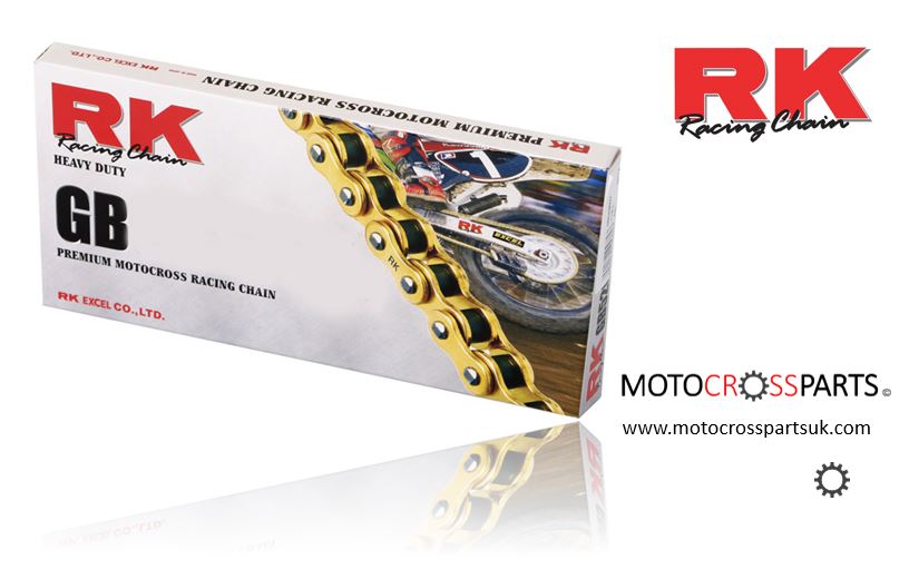 RK 420 MXZ Heavy Duty Premium Motocross Chain X 134 Links - GOLD | at ...