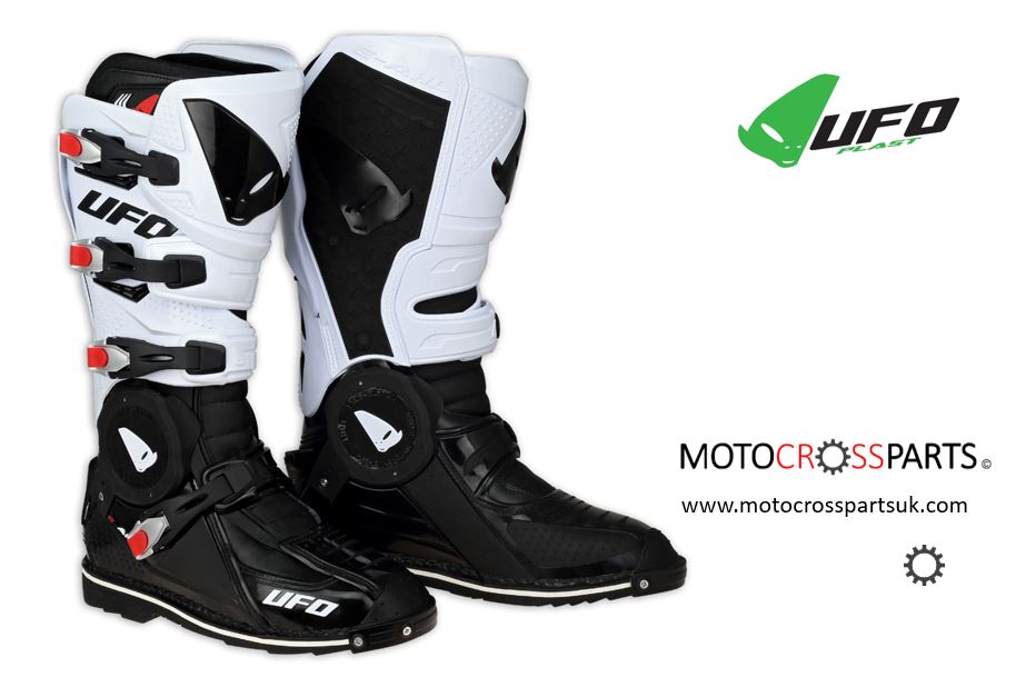 Exoskeleton Pro UFO Recon Motocross Boot - Black/White at ...