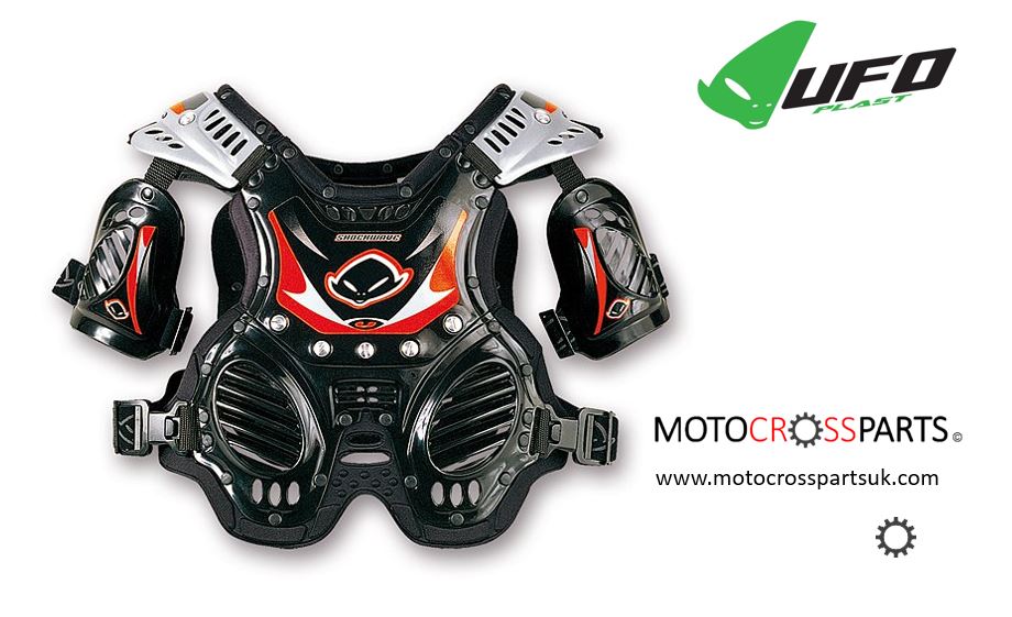 UFO Shockwave Chest Protector - Black at Motocross Parts UK | Motocross ...
